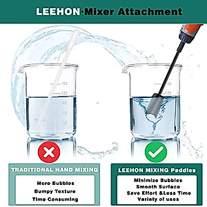 Resin Mixer Epoxy Mixer Paddles - 4 Reusable Reusable Paint and Resin Mixer Paddle to Mix Epoxy Resin, Paint, Ceramic Glaze and Reduce Bubbles - Paint Mixer for Drill