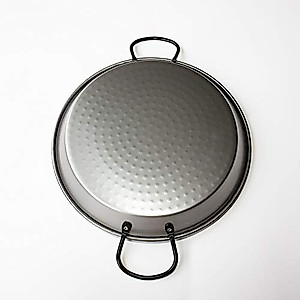 Vaello La Valenciana Polished Steel Valencian Paella Pan, 30 cm, 30cm, Silver