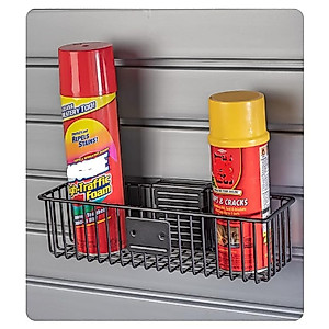 HandiWall Small Basket - 3 Inch x 12 Inch (Pack of Two) for Storage on Garage Slatwall Panels