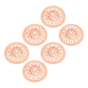 uxcell Hair Catcher, 3.94inch Silicone Hair Stopper Shower Drain Covers Drain Protector for Bathroom Kitchen Balcony, Orange 6Pcs