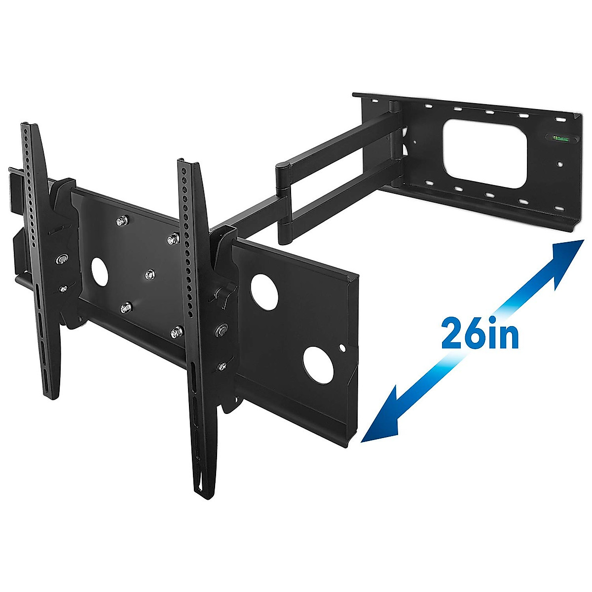 Mount-It! Long Arm TV Wall Mount with 26 Inch Extension, Swing Out Full Motion Design for Corner Installation, Fits 40 50, 55, 60, 65, 70 Inch Flat Screen TVs, 220 Lb Capacity