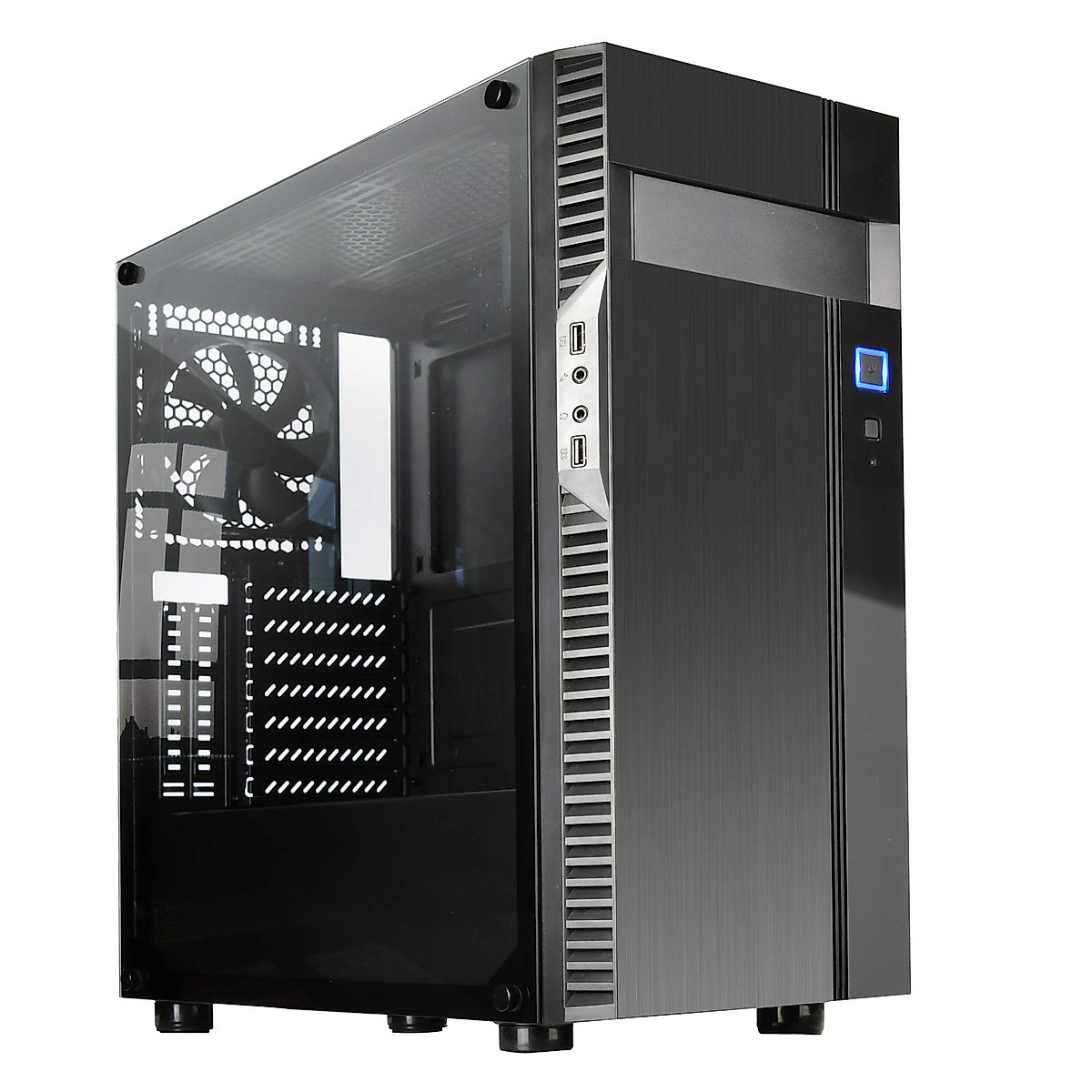 SilverStone Technology Precision Series Micro-ATX & ATX Tempered Glass Computer Case PS14B-Eg