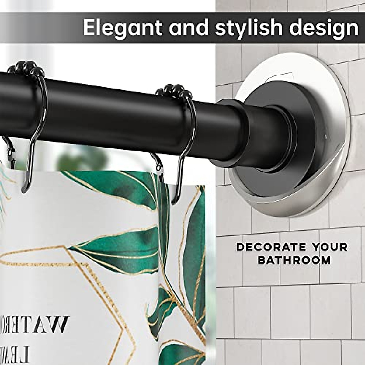 BRIOFOX Shower Curtain Rod Holder 3M Adhesive | Heat Resistant | Waterproof | Max Load 60 lbs Shower Rod Retainer for Wall, 2 Pack, Nickel (Rod Not Included)