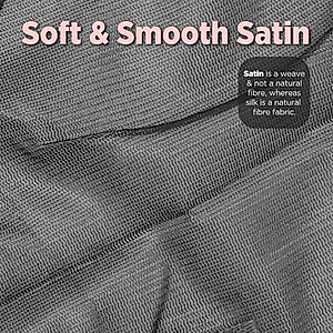 DONNA COLLECTION PREMIUM SATIN WRAP Silk Hair Wrap for Sleeping Head Wrap for Women, 1PC BLACK COLOR