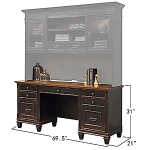 Martin Furniture Hartford Credenza, Brown - Fully Assembled