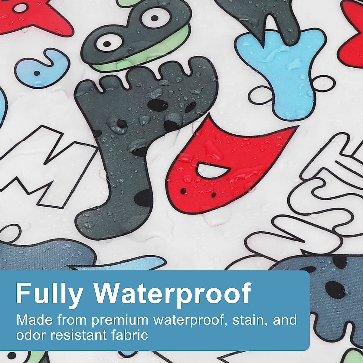 Accmor 4 Pcs Baby Long Sleeve Bibs, Waterproof Baby Bibs with Pocket, Toddler Sleeved Bib, Baby Smock for Eating Feeding, 24-36 Months