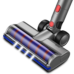 ORIVESSELS Replacement Vacuum Head compatible with Dyson V7 V8 V10 V11 V15 Hard Floor Attachment Cleaner Electric Head 4 LED Lights for Hard Floor and Low Carpets