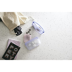 Stasher Reusable Silicone Storage Bag, Food Storage Container, Microwave and Dishwasher Safe, Leak-free, Snack, Dusk