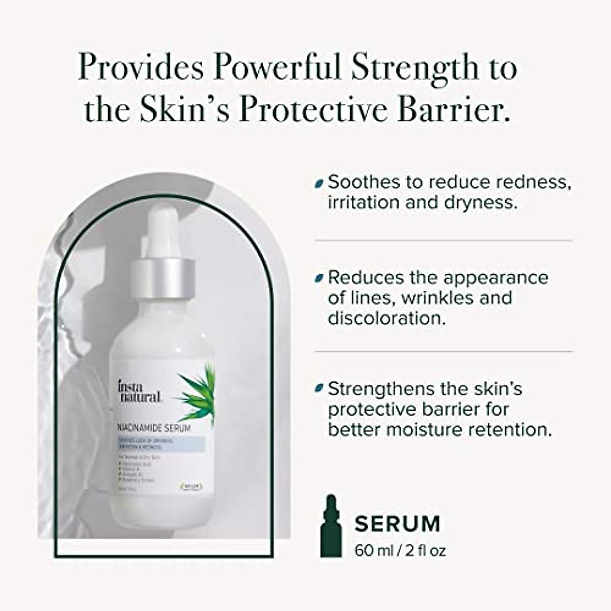 InstaNatural Niacinamide Serum for Face, Niacinamide and Hyaluronic Acid Serum with Vitamin E, Anti Aging Serum and Acne Serum for Hyperpigmentation