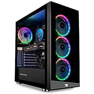 iBUYPOWER Element MR 209a Gaming Desktop Computer, AMD Ryzen 3 3100 3.6GHz, 8GB RAM, 500GB SSD, AMD Radeon RX 570 8GB, Windows 10 Home, Free Upgrade to Windows 11