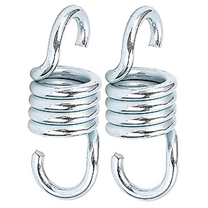 plplaaoo 2Pcs 7mm Hammock Chair Spring,1102.3lb Weight Capacity Heavy Duty Hammock Spring Hooks,Durable Galvanized Iron Extension Spring for Porch Swings Hanging Chairs