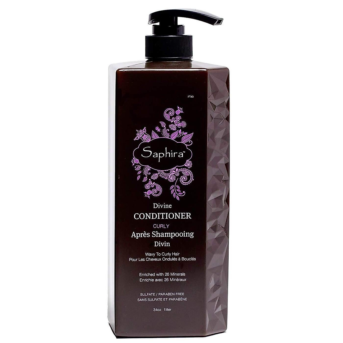 Saphira Divine Curly Conditioner, Sulfate-Free, Paraben-Free, Hydrates, Defines and Softens Curly, Wavy, Multi-Textured, Thick Hair