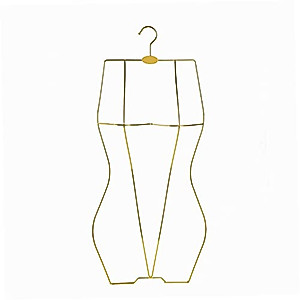Gold Full Body Shape Metal Wire Swimwear Swimsuit Display Hangers for Dress，Bikini，Lingerie Hangers(10 Pack ，Gold)