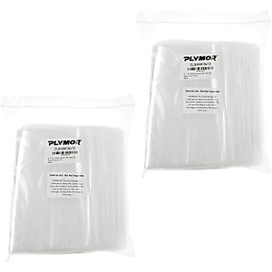Plymor 9" x 12" (Pack of 200), 4 Mil Heavy Duty Zipper Reclosable Plastic Bags