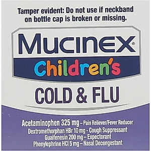 Cold, Cough, and Sore Throat, Mucinex Children's Cold, Cough, & Sore Throat Liquid, Mixed Berry, 4oz (Packaging May Vary) Controls Cough, Relieves Nasal & Chest Congestion, Thins & Soothes Sore Throat