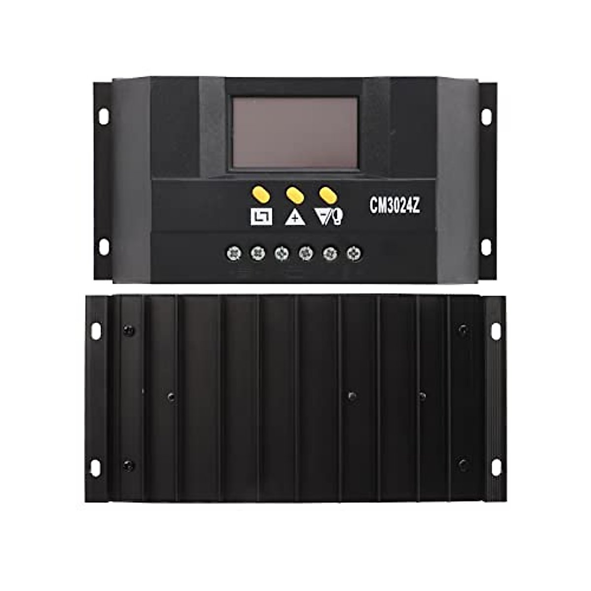 BOTEGRA PWM Solar Panel Regulator, Temperature Sensor Interface PVC PWM Solar Charge Controller Intelligent Multi Functional Buttons for Smart Home for Garden Lights