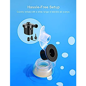 Inflatable Play Center, Kiddie Pool for Kids, Toddler Pool Seaside Water Lounge with Slide, Coconut Palm Sprinkler, Ball Toss Game, Ring Toss Game for Kids Children Ages 3+, 95'' x 75'' x 40''