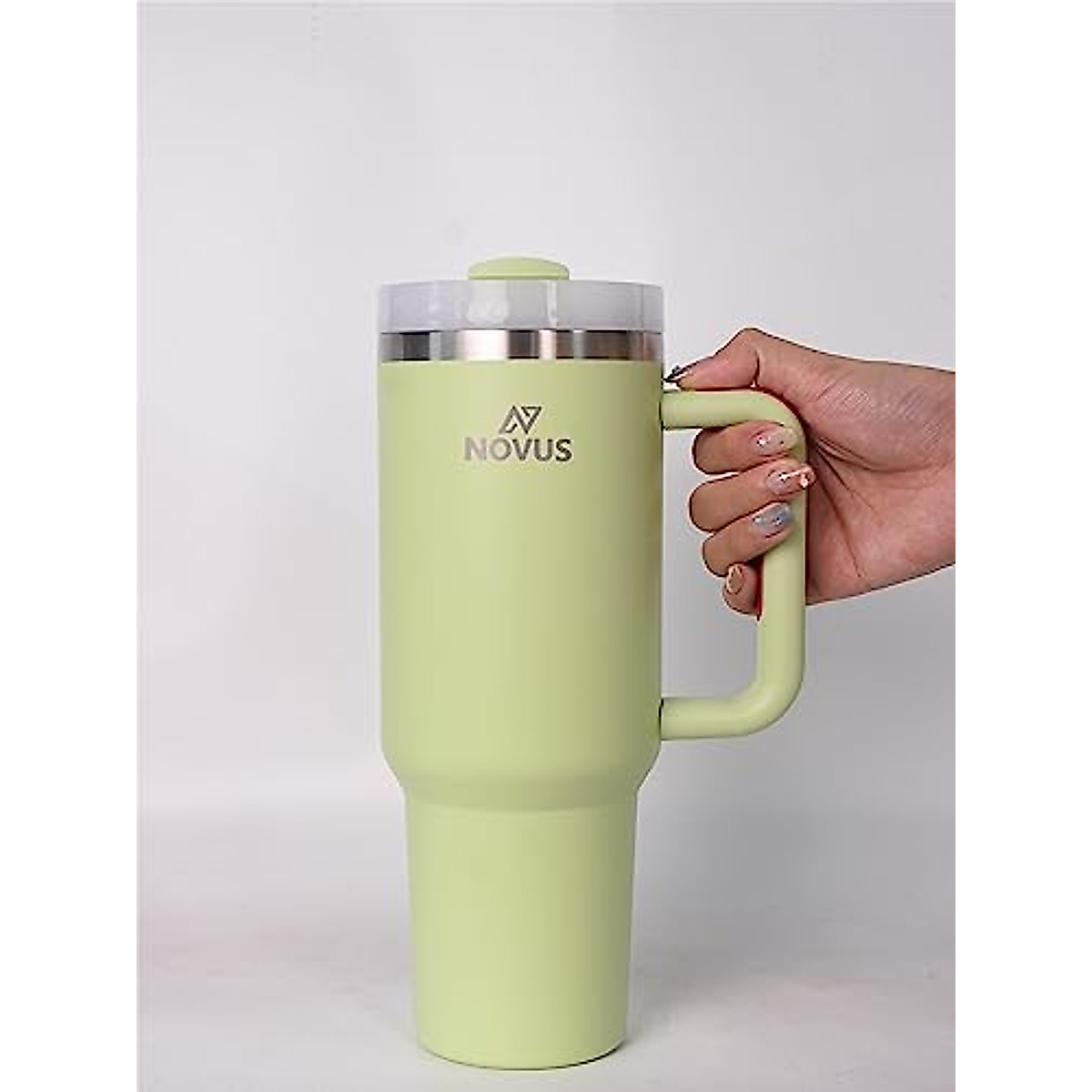 New 40 OZ Quencher H2.0 FlowState Stainless Steel Vacuum Insulated Reusable Tumbler with Straw and Lid for iced/hot Coffee or Tea, Water, Smoothie
