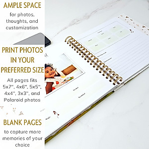 Baby Memory Book for Girl or Boy - First 5 Year Unisex Woodland Animal Keepsake to Log New Born 1st Milestone - Gender Neutral Photo Album - Parent Scrapbook Journal - Pregnancy Gift for Expecting Mom