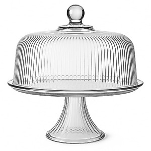 Anchor Hocking Monaco Cake Set, STD, Crystal