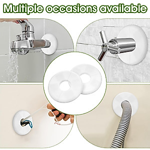 2PCS plumbing cover plates, Buckle Design pipe flange Self-Adhesive wall split flange for kitchen, bedroom, bathroom, Faucet，decoration(Round, Square）