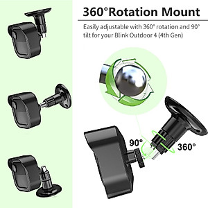 Camera Mount for Blink Outdoor 4 (4th Gen) & Blink Outdoor (3rd Gen), 5 Pack Weatherproof Protective Housing and 360° Adjustable Mount with Sync Module 2 Mount