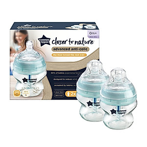 Tommee Tippee Closer to Nature Advanced Comfort 150 ml/5fl oz Feeding Bottles.