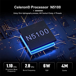 JMZZPC MAP02 Mini PC Windows 11 Preinstalled Intel 11th N5100 8GB DDR4 256GB M.2 SSD, Mini Desktop Computer 4K UHD Triple Display/Dual DDR4/Dual SSD/Dual WiFi/BT5.1/ RJ45/DP/Type C