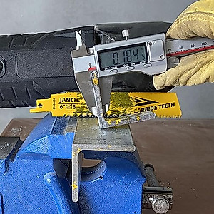 6-inch 8T Carbide Reciprocating Saw Blade, Heavy Duty for Cutting Thick Metal, High-Alloy Construction Steels, Cast Iron, Alloy Steel, Stainless Steels, Rebar and Car Beams, 3-Pack