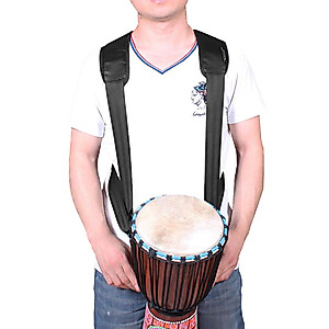 Adjustable Padded Djembe Shoulder Strap African Hand Drum Harness Belt Polyester with Quick Change Hook