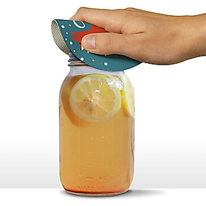 Oh For Fox Sake Funny on Teal Round Rubber Non-Slip Jar Gripper Lid Opener