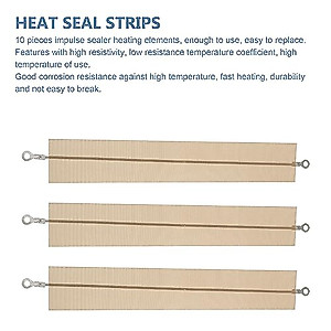 Vacuum Sealer 4pcs Impulse Sealer Replacement Parts Element Grip Heat Seal Strips Service Spare Repair Parts Kit Heat Seal Strips Replacement Elements Vacuum Sealer Machine