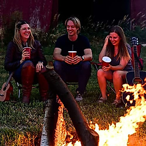 Red Cup Living 24 Oz Reusable Party Cup with Lid & Straw, Glass & Tumbler | Reusable Drinking Supplies for Birthday Party, Camping, Travel Outdoors |Durable & Unbreakable, BPA Free