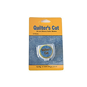 Quilter’s Cut 18mm Rotary Blades, 12 Pack, Fits Olfa, Fiskars, Martelli, & Truecut