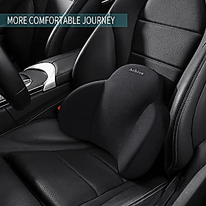 Achiou Lumbar Support Pillow for Office Chair, Back Support Pillow for Car Computer Gaming Chair, Memory Foam Pad Back Cushion for Back Pain Relief Boost Your Lower Back Comfort Zone