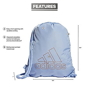 adidas Ready Sackpack, Blue Dawn/Rose Gold, One Size