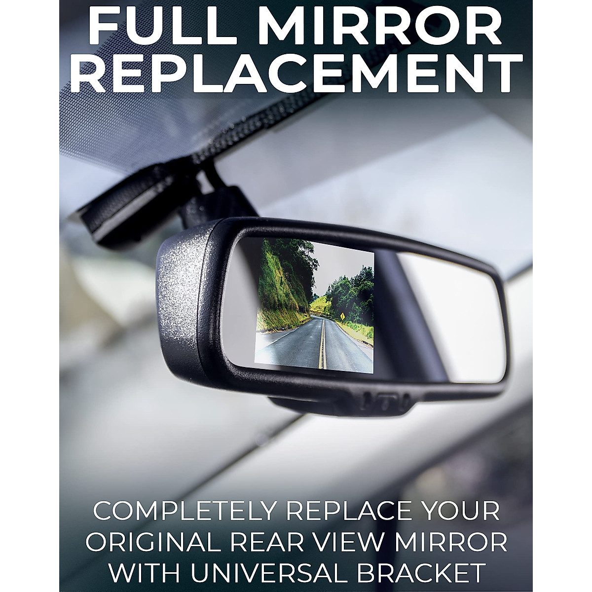 Master Tailgaters 10.5" OEM Rear View Mirror with 4.3" LCD Screen and Wireless Transmitter | Rearview Universal Fit | Auto Adjusting Brightness LCD | Anti Glare | Full Mirror Replacement