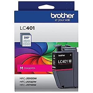 Brother Genuine LC401M Standard-Yield Magenta Ink Cartridge