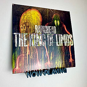 WPESI Now Playing Vinyl Record Stand Wall Mount,Vinyl Record Wall Mount Display,Vinyl Wall Mount Albums Hanging Vinyl Record Wall Record Display Storage Holder, Vinyl Record Stand (Dark green)