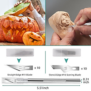 Rotary Cutter Set, Rotary Cutter for Fabric, 40 Pcs Fabric Cutter Wheel Kit, with A4 Self Healing Mat, 1 Craft Knife, Steel Rule, 2 Different Models Exacto Knifefor Sewing, Quilting, Crafts Fabric