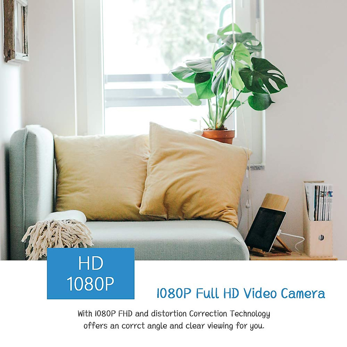 INQMEGA FHD 1080P WiFi Home IP Camera, Indoor Pan/Tilt 2.4Ghz Wireless Security Camera,Nanny cam with Auto Tracking, Cloud Service, Night Vision, Two Way Audio for Baby/Elder/Pet (White) (IL-HIP291G-2M-AI)