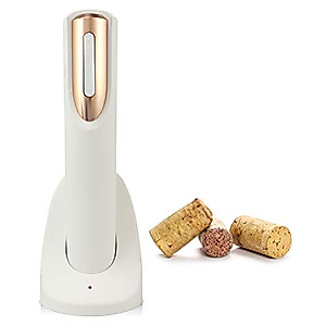 Vin Fresco Electric Wine Opener with Charging Base & Foil Cutter - Automatic Wine Bottle Opener - Electric Corkscrew Wine Opener - Electric Wine Bottle Opener Rechargeable Wine Gift for Wine Lovers