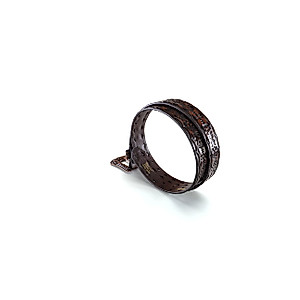 Ariat Women's Copper Buckle Triangle Cut Out Belt, Brown/Black, Small