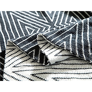 100% Cotton Throw Blanket, Stylish While Classic Pattern, Natural Soft & Cozy Throws for Bed Couch/Sofa/Bed/Picnic