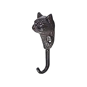 Kassbest Retro Creative Wall Hooks Cat Head Shape Cast Iron Coat Hooks Coat Hooks Hat Hooks Coat Hooks Wall Mounted Door Hooks Decor Hooks 2 Pack
