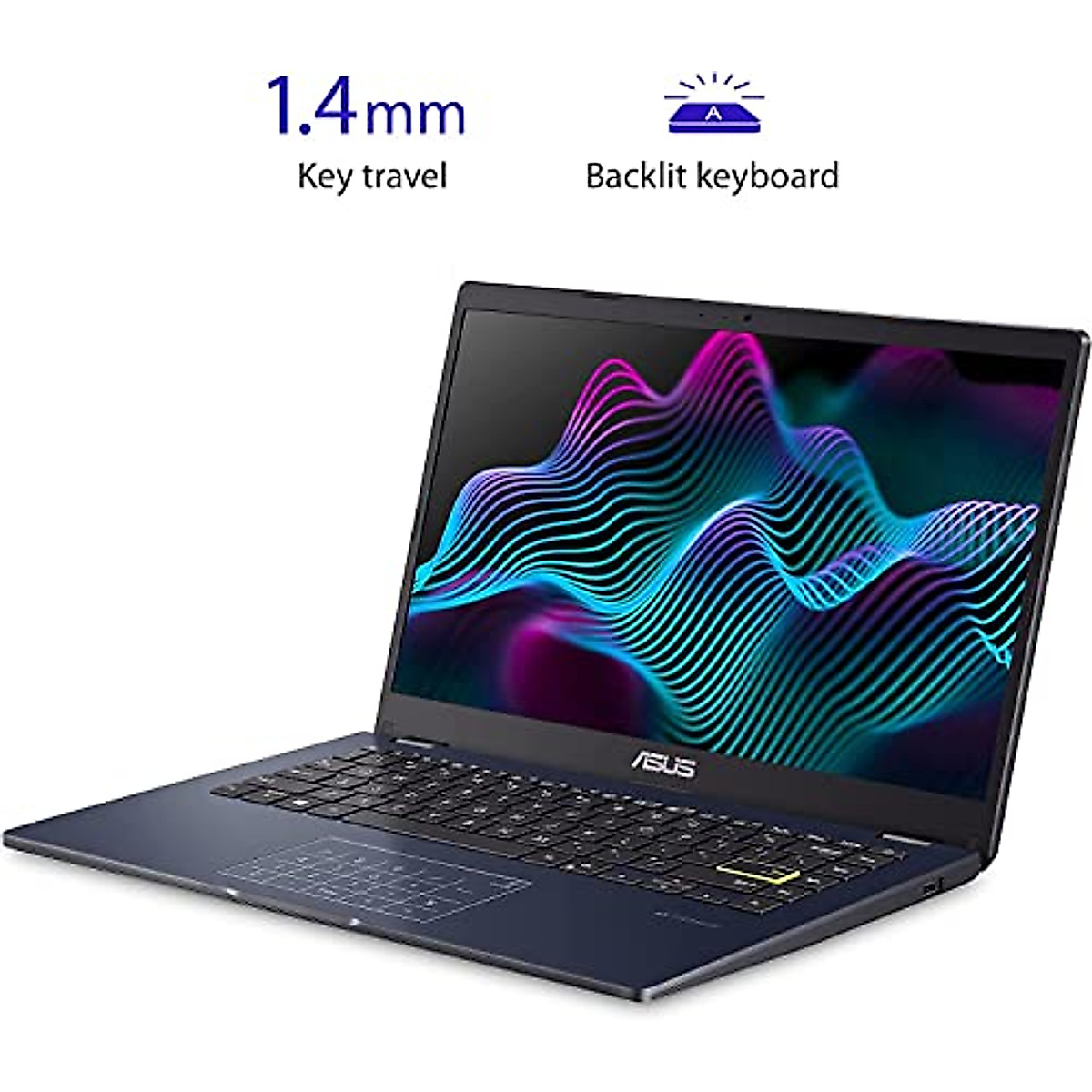 ASUS 14" Ultra Thin FHD PC Laptop, Intel Celeron N4020, 4GB RAM, 128GB, NumberPad, 1 Year Microsoft 365, Windows 11 Home in S Mode, Star Black + Accessories
