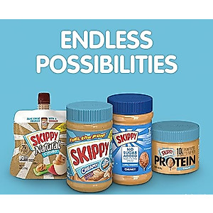 SKIPPY Creamy Peanut Butter Individual Squeeze Packs, 9.2 Ounce, (8 Pouches, Pack of 8)