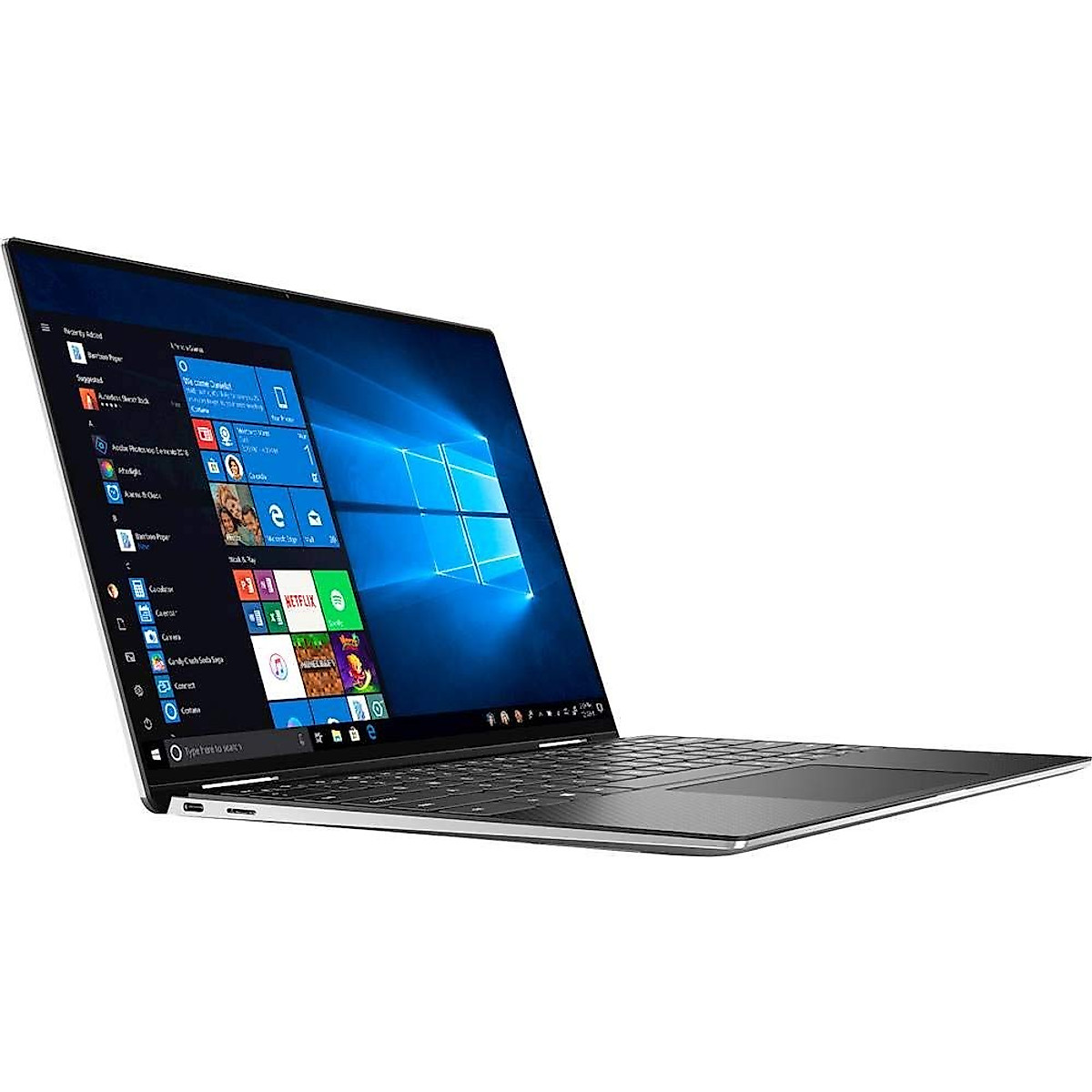 Dell XPS 13 7390 13.4-inch FHD+ Touchscreen 256GB SSD 10th Gen i7 2-in-1 Laptop (8GB RAM, i7-1065G7, Fingerprint Reader, Windows 10 Home) Platinum Silver