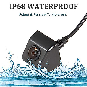 RED WOLF Backup Camera for Car Truck SUV Pickup Trailer Tailgate Handle Flush Mount Metal HD Reverse Rear View W/Parking Line