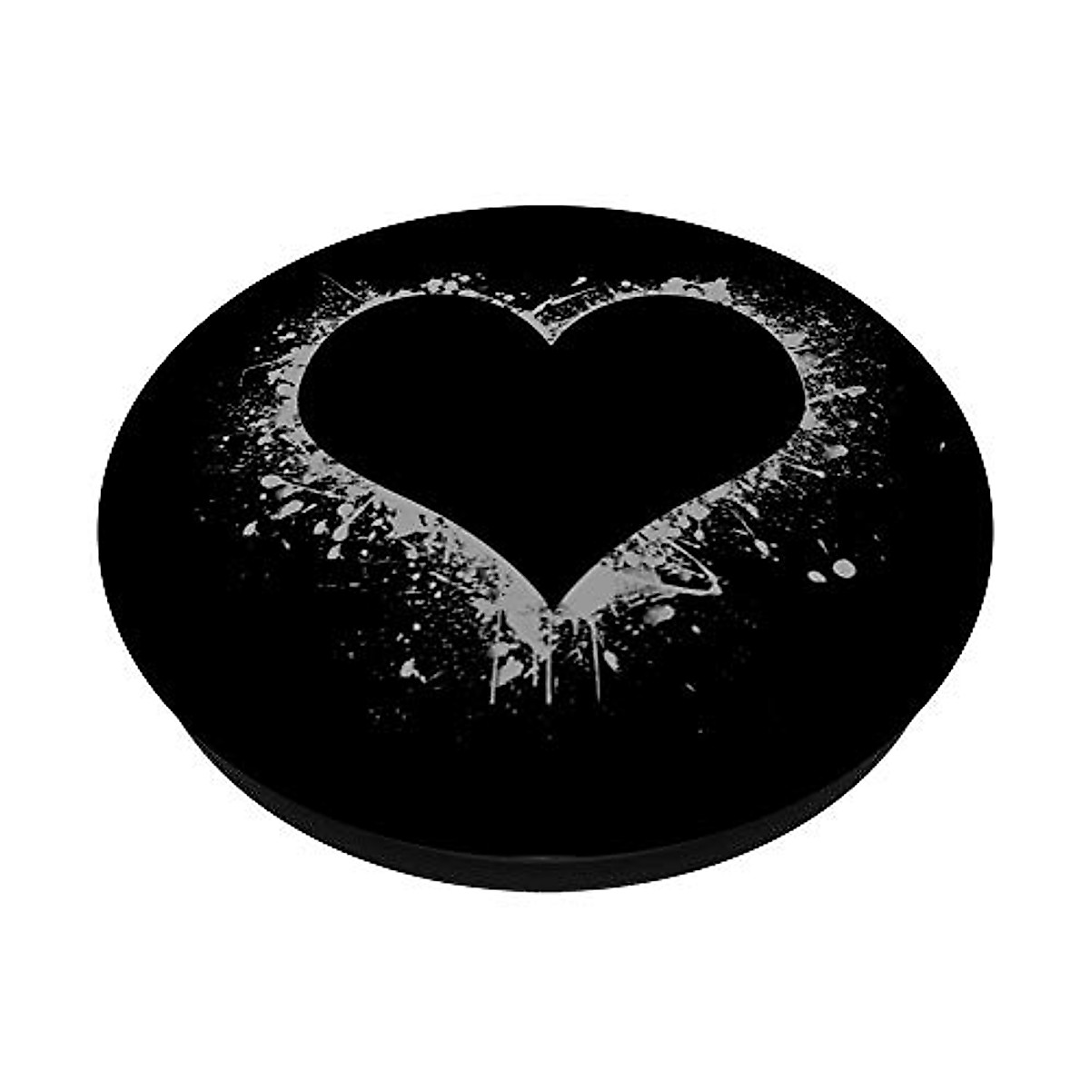 Heart Black PopSockets Swappable PopGrip
